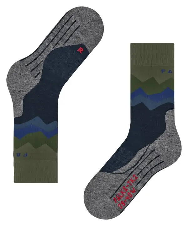 Falke Tk2 Explore Trekking Socks With Merino Wool Blend - Blue