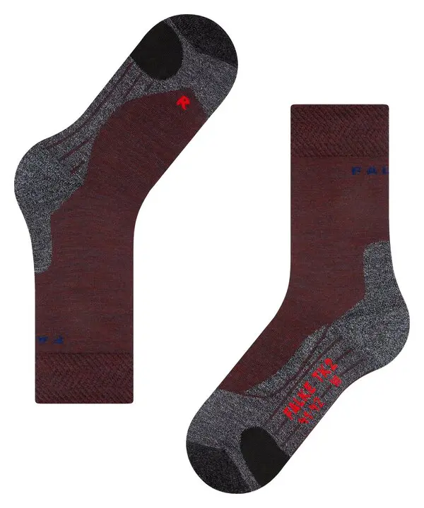Falke Tk2 Explore Melange Trekking Socks - Red