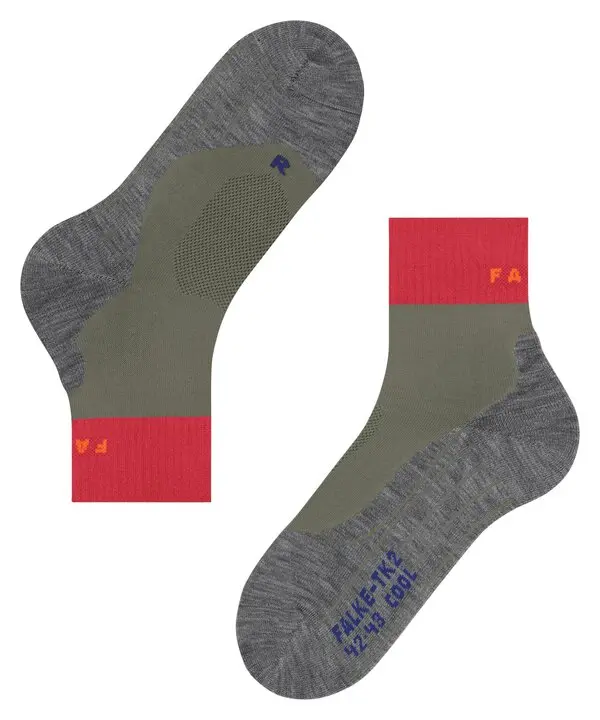Falke Tk2 Cool Trekking Ankle Socks - Green