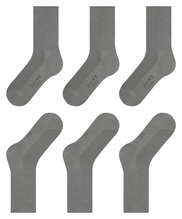 Falke Family 3-pack Crew Socks - Grey