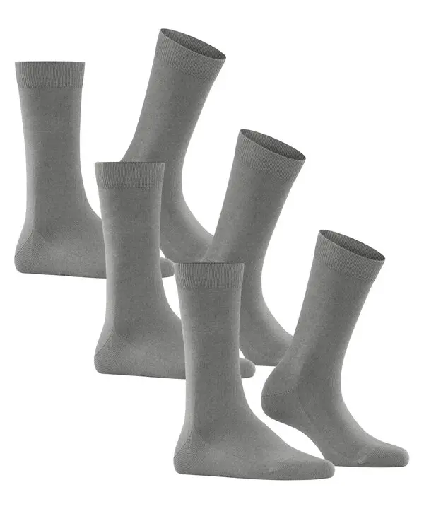 Falke Family 3-pack Crew Socks - Grey