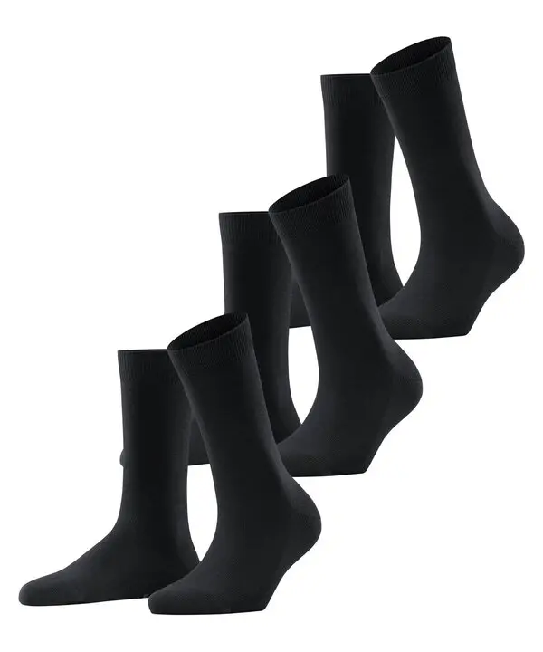 Falke Family 3-pack Crew Socks - Black