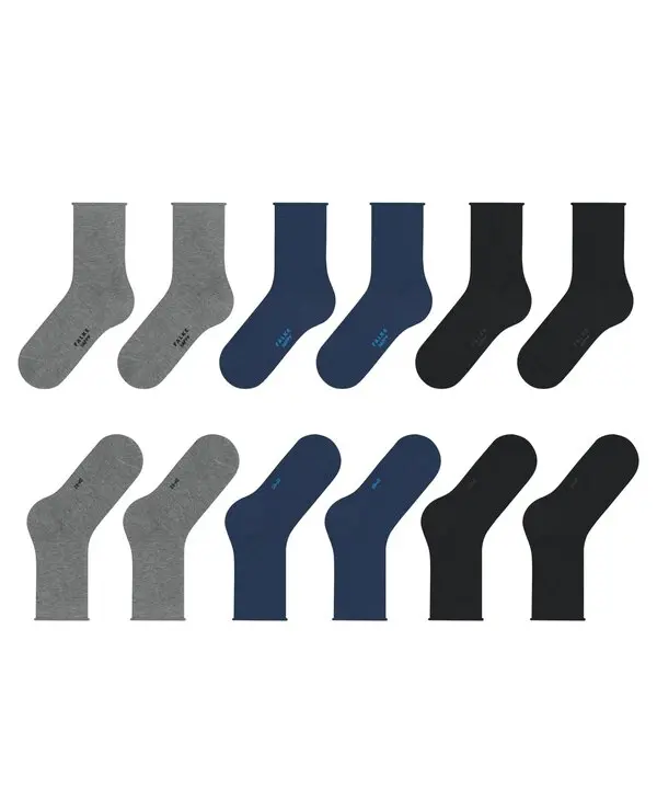 Falke Happy 6-pack Crew Socks - Multicolored
