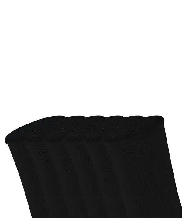 Falke Six-pack Cotton Crew Socks - Black