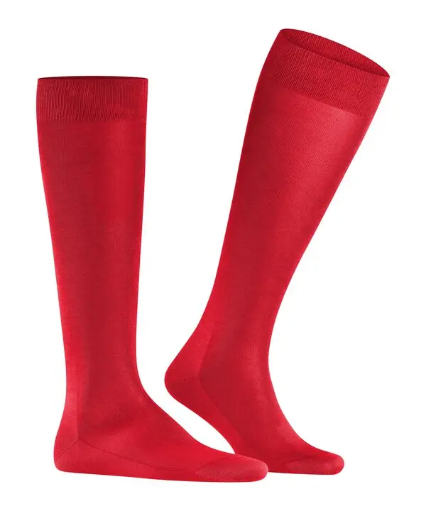 Falke Tiago Knee-high Cotton Dress Socks - Red