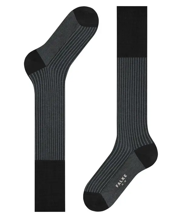 Falke Oxford Stripe Knee-high Dress Socks
