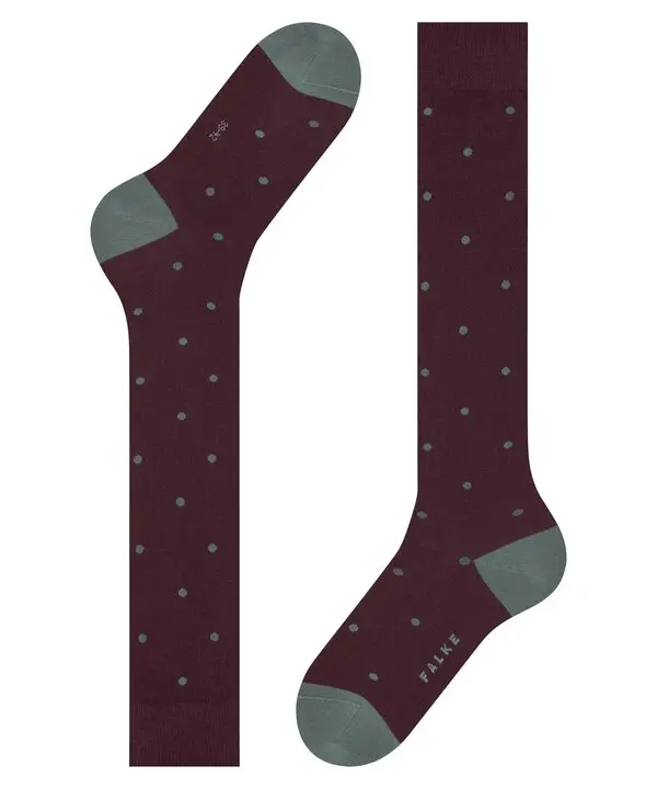 Falke Polka Dot Knee-high Business Socks - Red