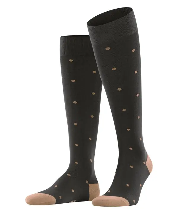Falke Polka Dot Knee-high Socks - Brown