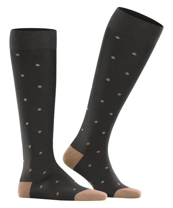 Falke Polka Dot Knee-high Socks - Brown