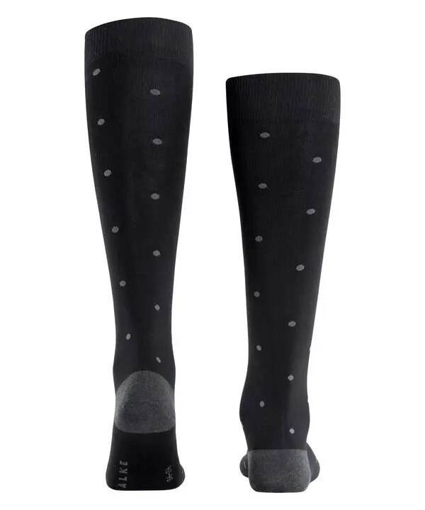 Falke Polka Dot Knee-high Business Socks - Grey