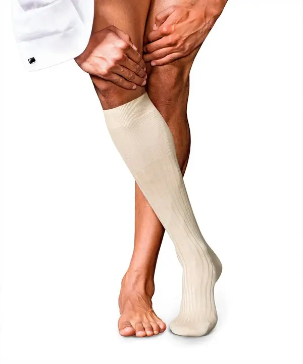 Falke No. 13 Finest Piuma Cotton Knee High Socks - Beige