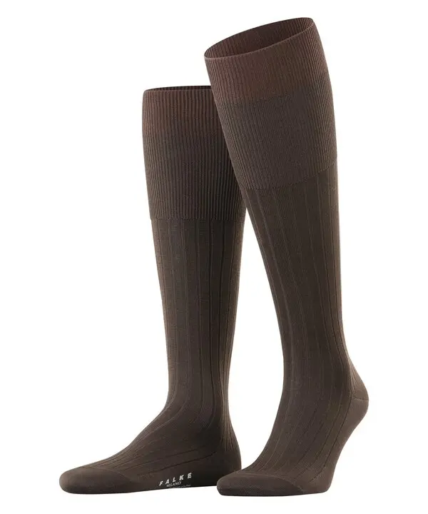 Falke Milano Knee High Ribbed Socks - Brown