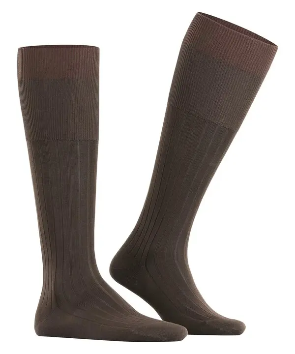 Falke Milano Knee High Ribbed Socks - Brown