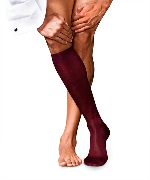 Falke No. 4 Pure Silk Dress Socks - Red