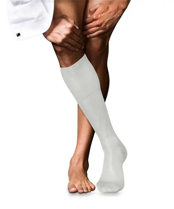 Falke No. 4 Pure Silk Knee High Socks - White