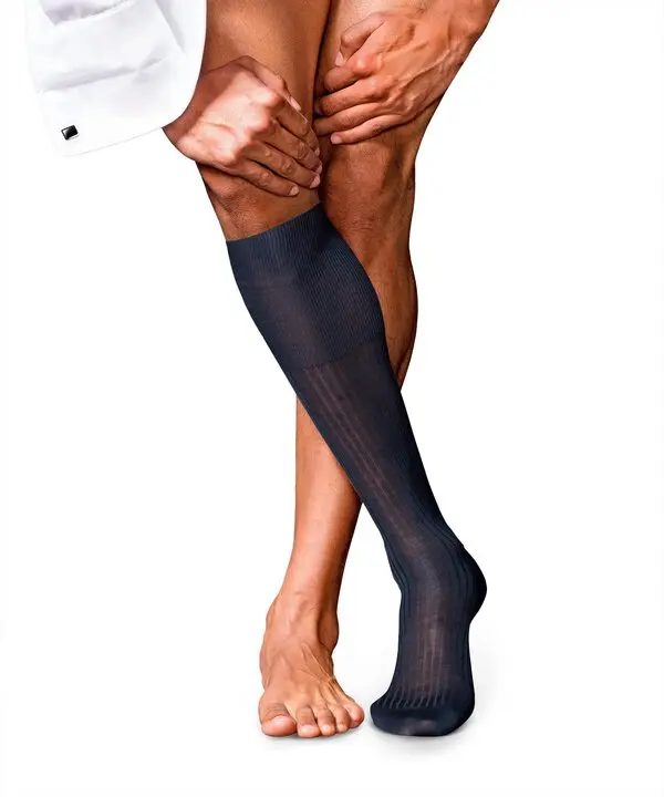 Falke No. 10 Pure Fil D'ecosse Dress Socks - Blue