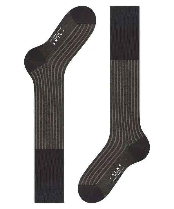 Falke Shadow Knee High Patterned Dress Socks