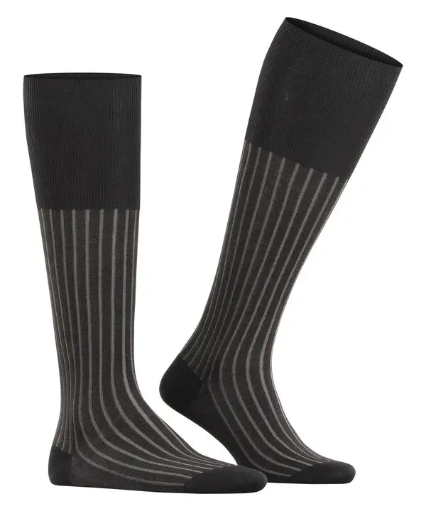Falke Shadow Knee High Patterned Dress Socks