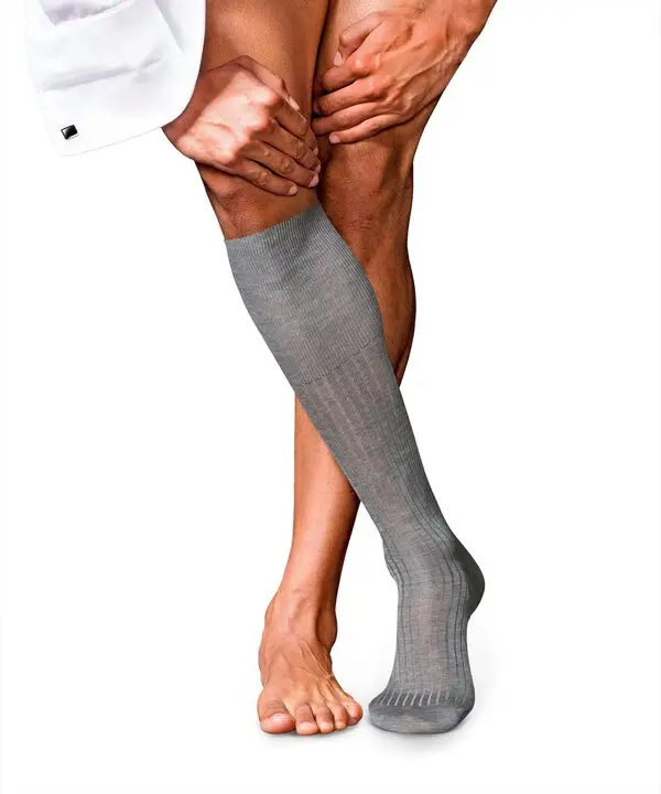 Falke No. 10 Pure Fil D'ecosse Knee High Socks - Grey