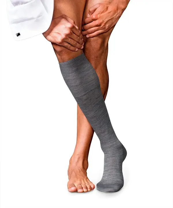Falke Finest Merino & Silk Dress Socks - Grey