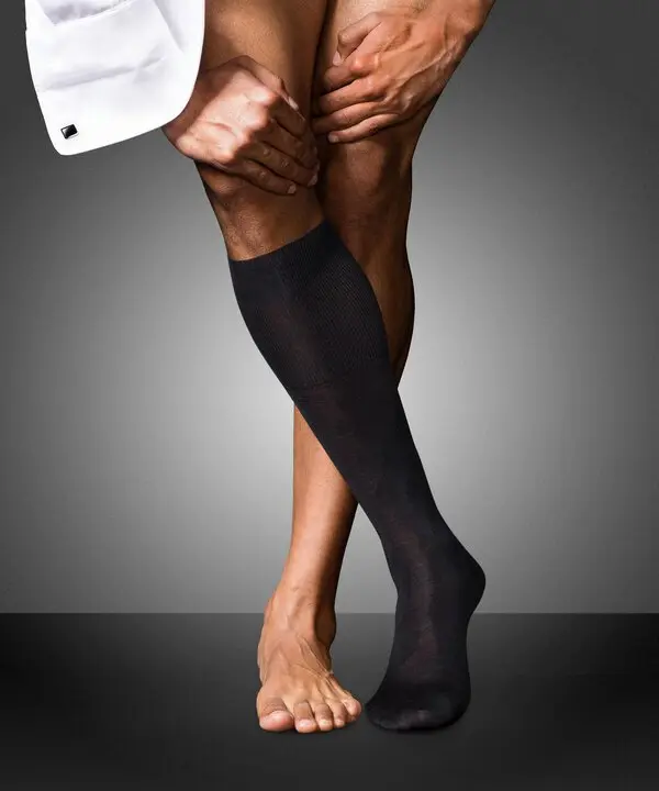 Falke Finest Merino & Silk Knee High Socks - Black