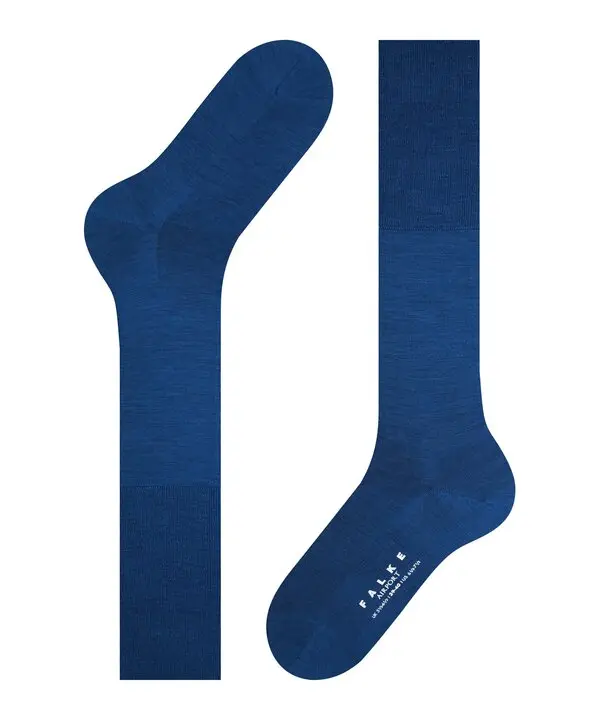 Falke Knee-high Merino Wool And Cotton Blend Socks - Blue