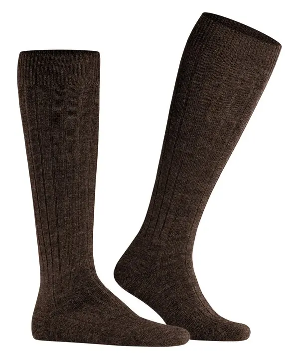 Falke Knee-high Ribbed Merino Wool Socks - Brown