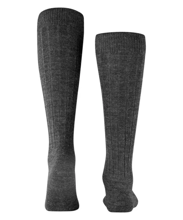 Falke Knee High Ribbed Merino Wool Socks - Grey