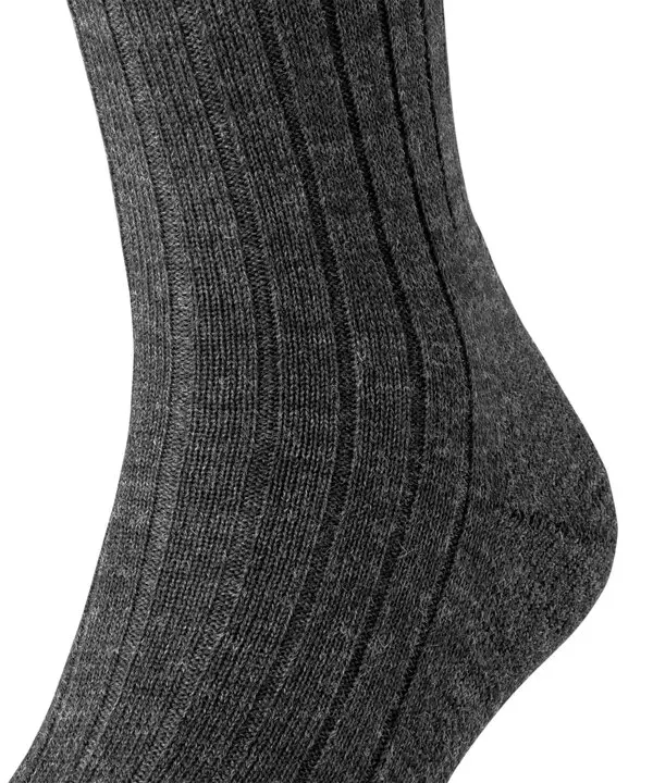Falke Knee High Ribbed Merino Wool Socks - Grey