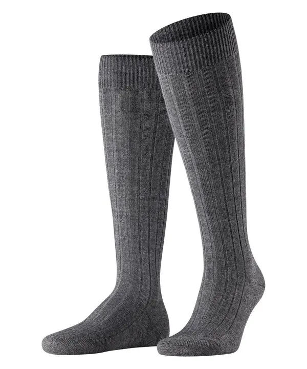 Falke Ribbed Knee High Socks - Grey