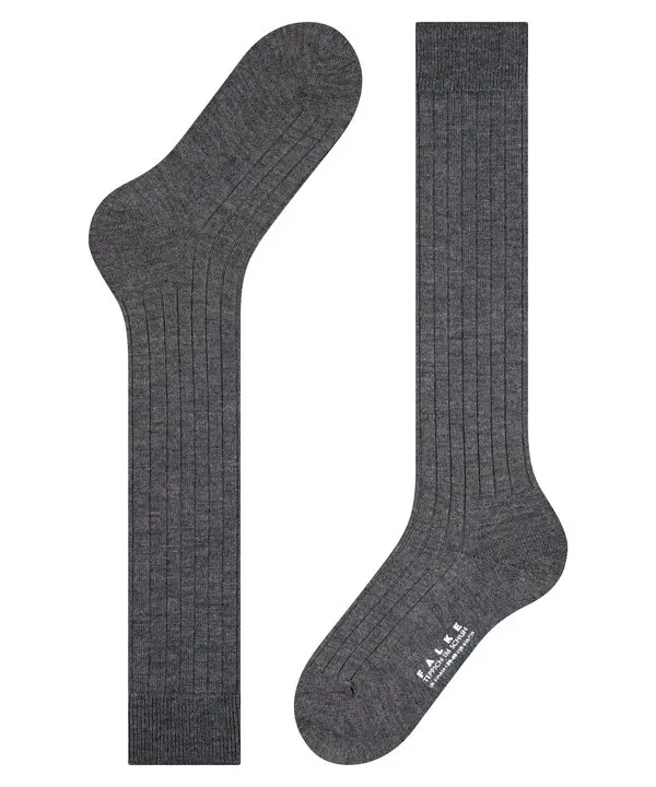 Falke Ribbed Knee High Socks - Grey