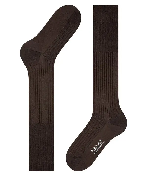 Falke Bristol Pure Merino Wool Ribbed Knee-high Socks