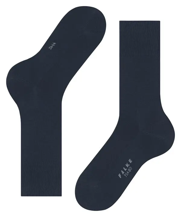 Falke Tiago Ribbed Cotton Dress Socks - Blue