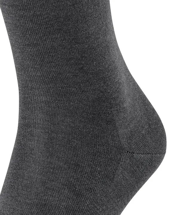 Falke Firenze Mercerised Cotton Ribbed Dress Socks - Grey
