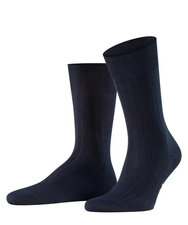 Falke Milano Ribbed Cotton Socks - Blue
