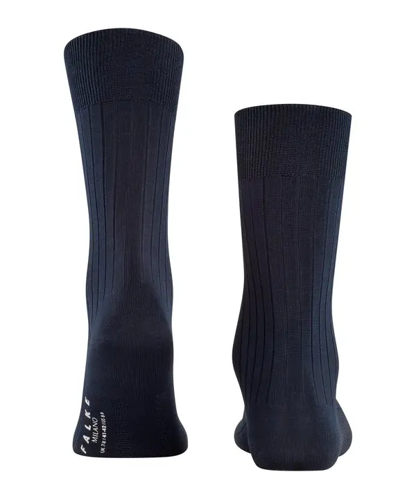 Falke Milano Ribbed Cotton Socks - Blue