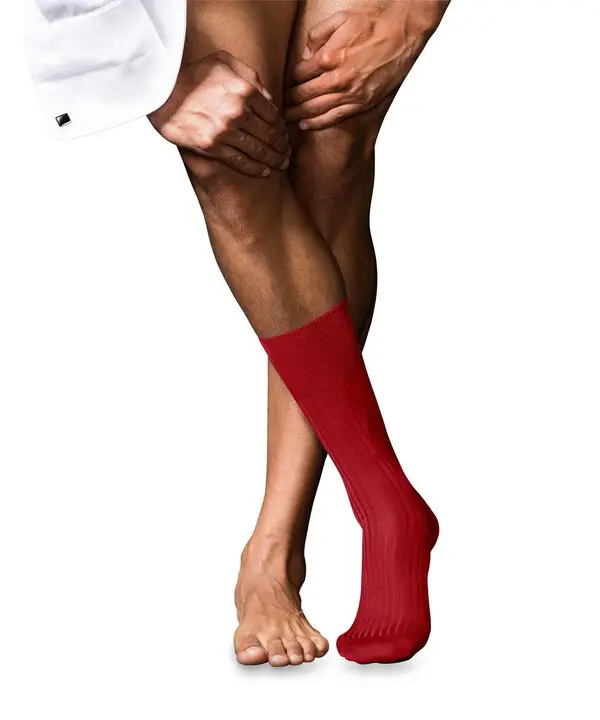 Falke No. 10 Pure Fil D'écosse Dress Socks - Red