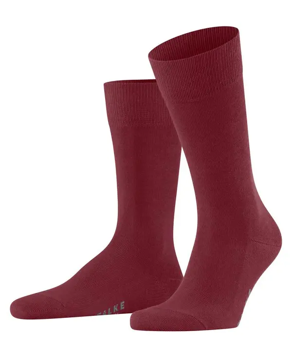 Falke Family" Ribbed Cotton Blend Crew Socks - Red