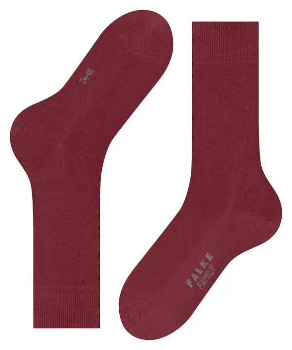Falke Family Ribbed Cotton Blend Socks - Red