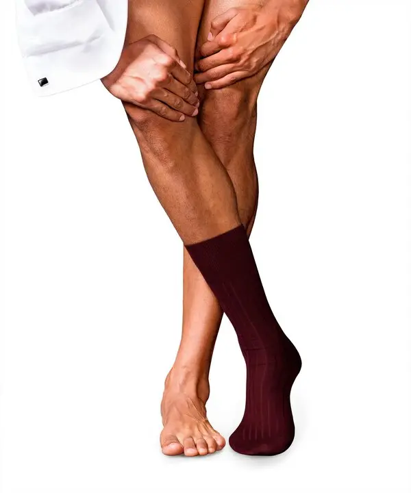 Falke No. 13 Finest Piuma Cotton Dress Socks - Red