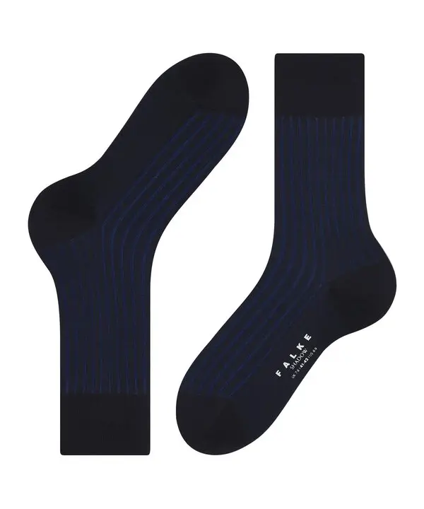 Falke Shadow Ribbed Dress Socks - Blue