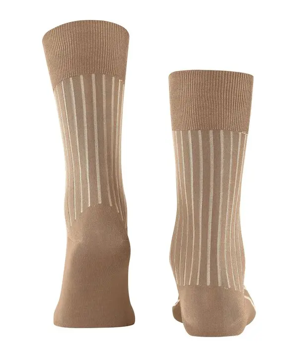 Falke Shadow Mercerised Cotton Dress Socks - Brown