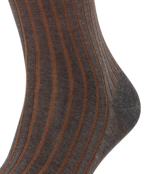 Falke Shadow Mercerised Cotton Dress Socks - Grey