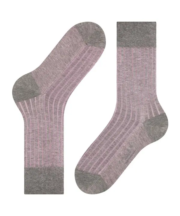 Falke Shadow Ribbed Dress Socks - Grey
