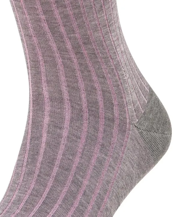 Falke Shadow Ribbed Dress Socks - Grey
