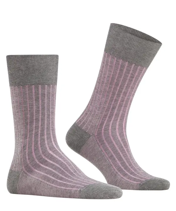 Falke Shadow Ribbed Dress Socks - Grey