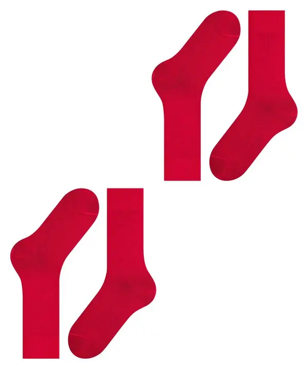 Falke Happy 2-pack Crew Socks - Red
