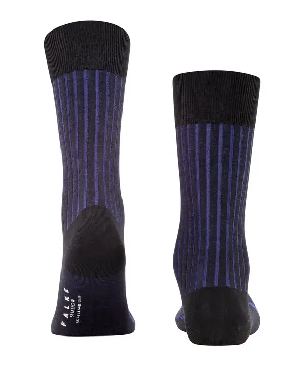 Falke Shadow Patterned Dress Socks - Black