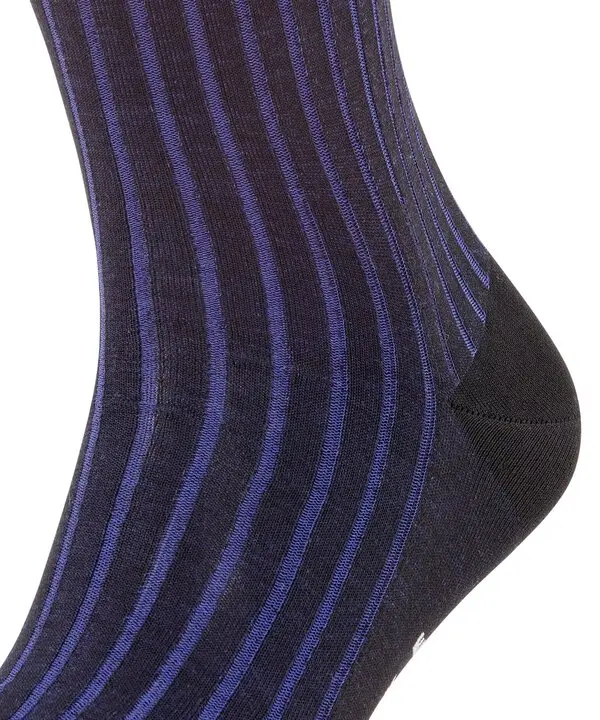 Falke Shadow Patterned Dress Socks - Black