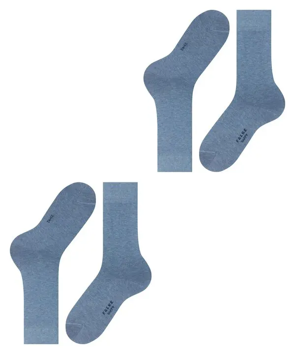 Falke Happy 2-pack Crew Socks - Blue